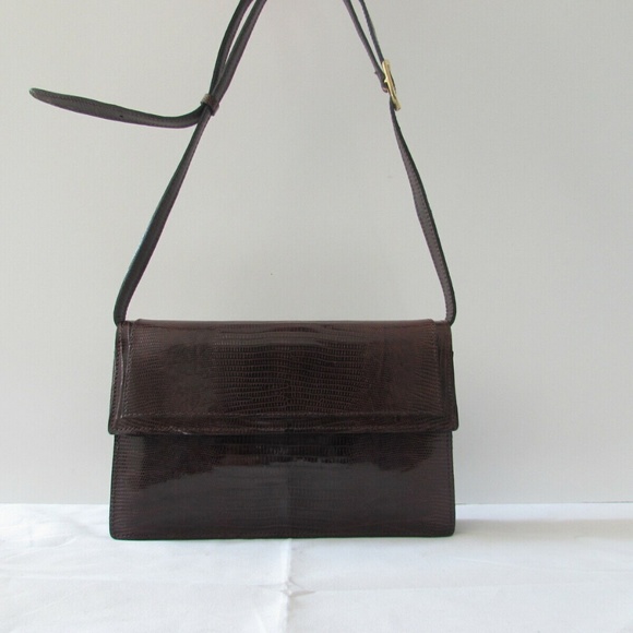 Bags | Vintage Lizard Leather Bag Lizard Mini Flap Bag | Poshmark